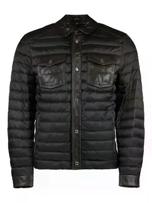 MOORER Padded Jacket With Front Pockets - Brown