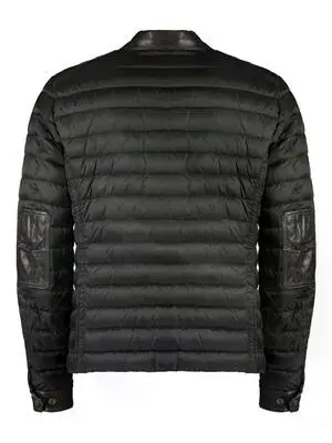 MOORER Padded Jacket With Front Pockets - Brown