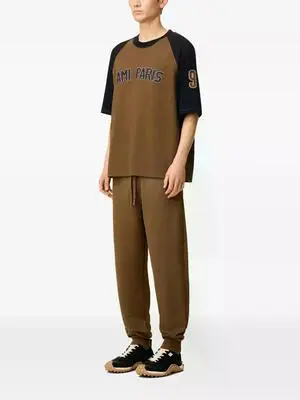 AMI Paris Two-tone Short-sleeve Cotton T-shirt