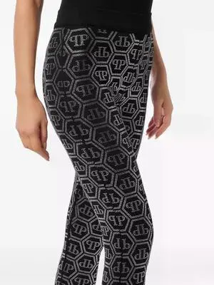 Philipp Plein Monogram-pattern Leggings