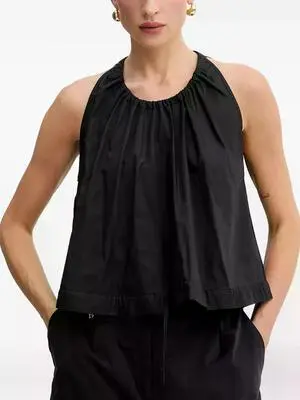 Pinko Sleeveless Gathered-neck Top