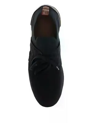 Loro Piana Suede-panel Sneakers - Black