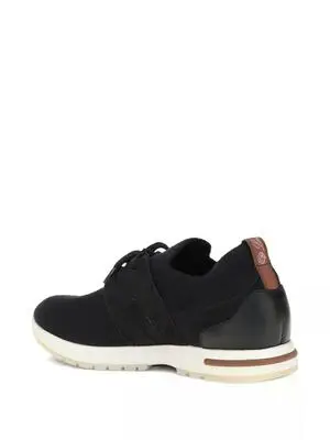 Loro Piana Suede-panel Sneakers - Black