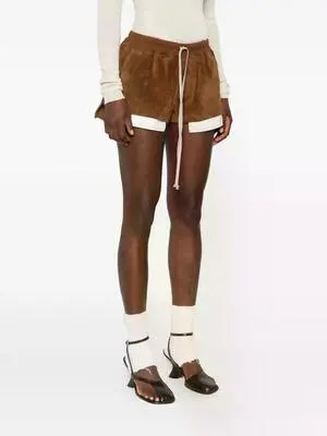 Rick Owens Drawstring Suede Shorts