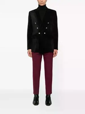 REVERES 1949 Double-breasted Velvet Jacket - Black