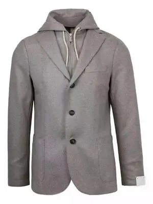Eleventy Hooded Three-button Blazer