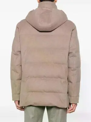 Brunello Cucinelli Wool Hooded Quilted Jacket