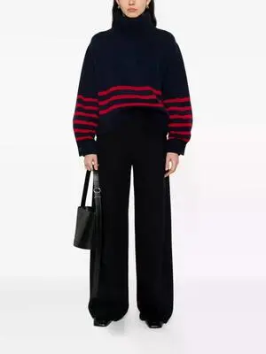 SEMICOUTURE Striped Turtleneck Sweater