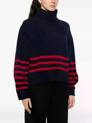 SEMICOUTURE Striped Turtleneck Sweater