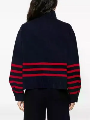 SEMICOUTURE Striped Turtleneck Sweater