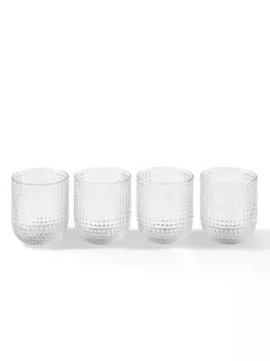 POLSPOTTEN Rooftop Textured Glass Tumbler - White