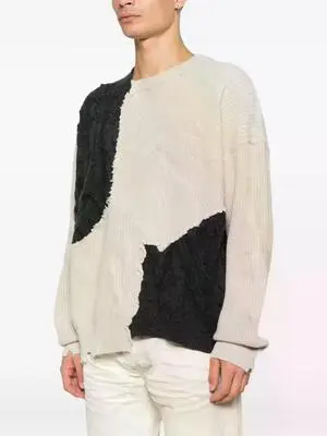 Isabel Benenato Wool Distressed Sweater