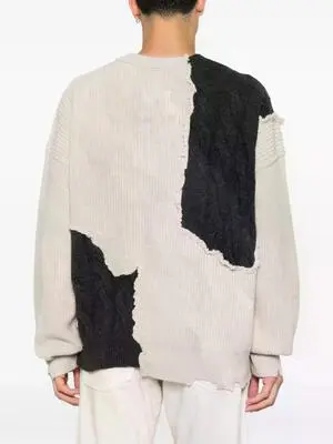 Isabel Benenato Wool Distressed Sweater