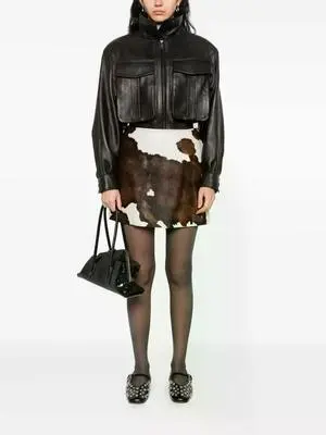 Moschino Cow-print A-line Mini Skirt