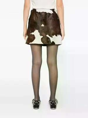 Moschino Cow-print A-line Mini Skirt