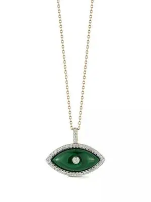 Mateo Eye Malachite Pendant Necklace - Gold