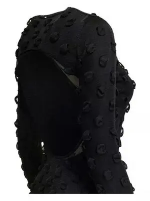 Sportmax Textured-knit Open-back Dress