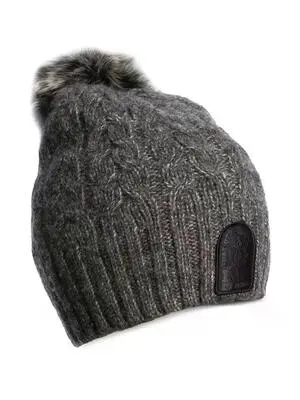 PARAJUMPERS Cable-knit Pom-pom Hat - Grey