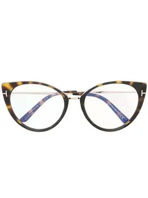 TOM FORD Cat-eye Frame Glasses - Brown