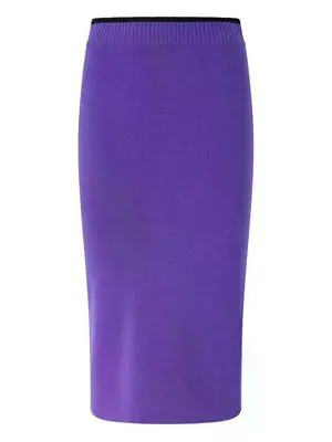 Pinko Wool Blend Pencil Skirt - Purple