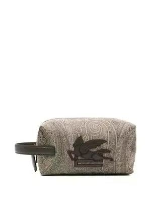 Etro Essential Paisley Jacquard Wash Bag - Brown