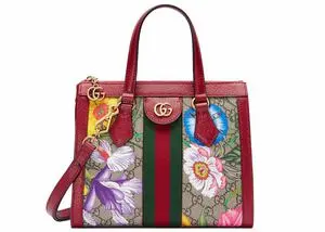 Gucci Ophidia Gg Flora Small Tote - Red