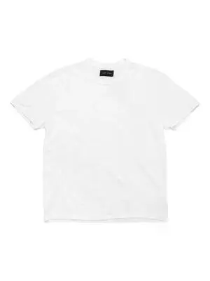 LES TIEN Binded-neck Cotton T-shirt - White