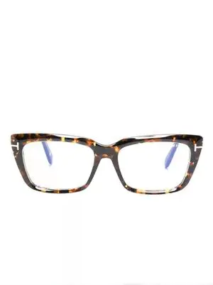 TOM FORD Rectangle-frame Glasses - Brown