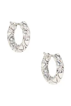 Bottega Veneta 18k Gold Finish Sterling Earrings - Silver