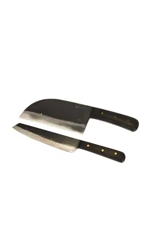 VERVE CULTURE Thai Knife Set - Black & Silver