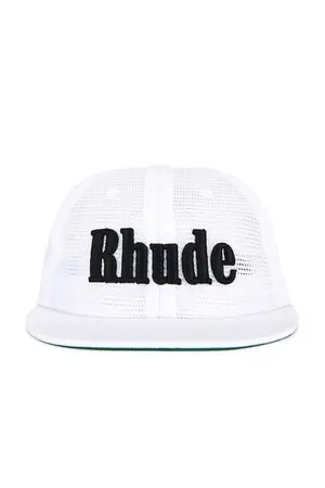 Rhude Logo Mesh Cap - White