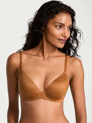 Victoria's Secret Body Victoria Flexfactor Lightly Lined Plunge Demi Bra - Brown