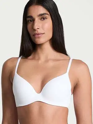 Victoria's Secret Body Victoria Flexfactor Lightly Lined Plunge Demi Bra - White,ivory
