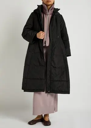 High Scuttle Hooded Quilted Shell Parka