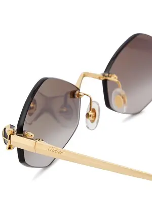 CARTIER Rimless Oval-frame Sunglasses
