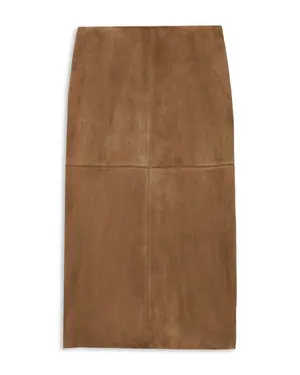 Max & Co. Suede Column Midi Skirt