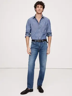 Banana Republic Straight Luxe Traveler Jean - Medium Wash
