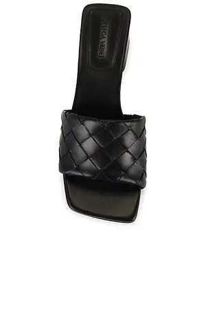 Bottega Veneta Quilted Nappa Leather Mule Sandal - Black