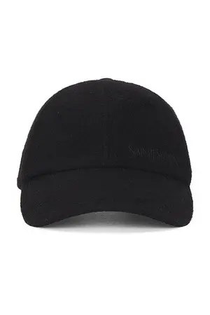Saint Laurent Embroidered Cap - Black