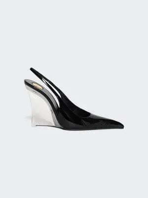 Saint Laurent Miller Wedge Pump - Black