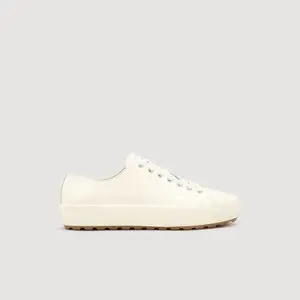 Sandro Low-top Leather Trainers - Off White