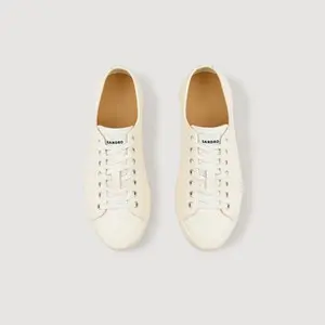 Sandro Low-top Leather Trainers - Off White