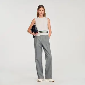 Sandro Straight-leg Trousers - Grey