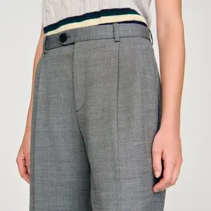 Sandro Straight-leg Trousers - Grey