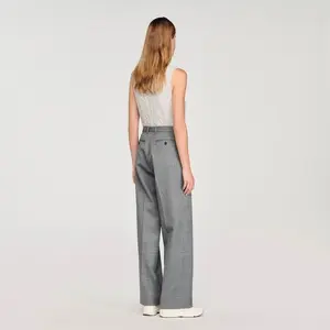 Sandro Straight-leg Trousers - Grey