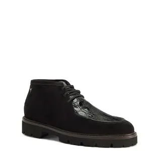 GIUSEPPE ZANOTTI Rivaux High Suede Lace-up Ankle Boots - Black