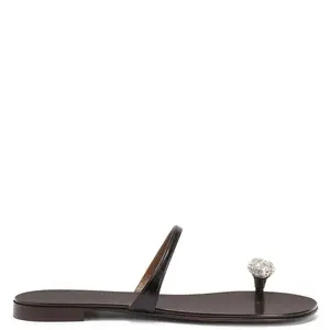 GIUSEPPE ZANOTTI Icon Ring Flat Sandals - Black