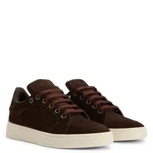 GIUSEPPE ZANOTTI Low-top Suede Sneakers - Brown