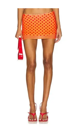 Miaou Elektra Mini Skirt - Orange