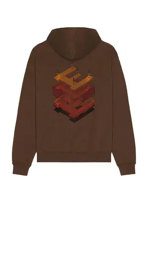 ETAI LA 3d Print Mechanical E Hoodie - Brown